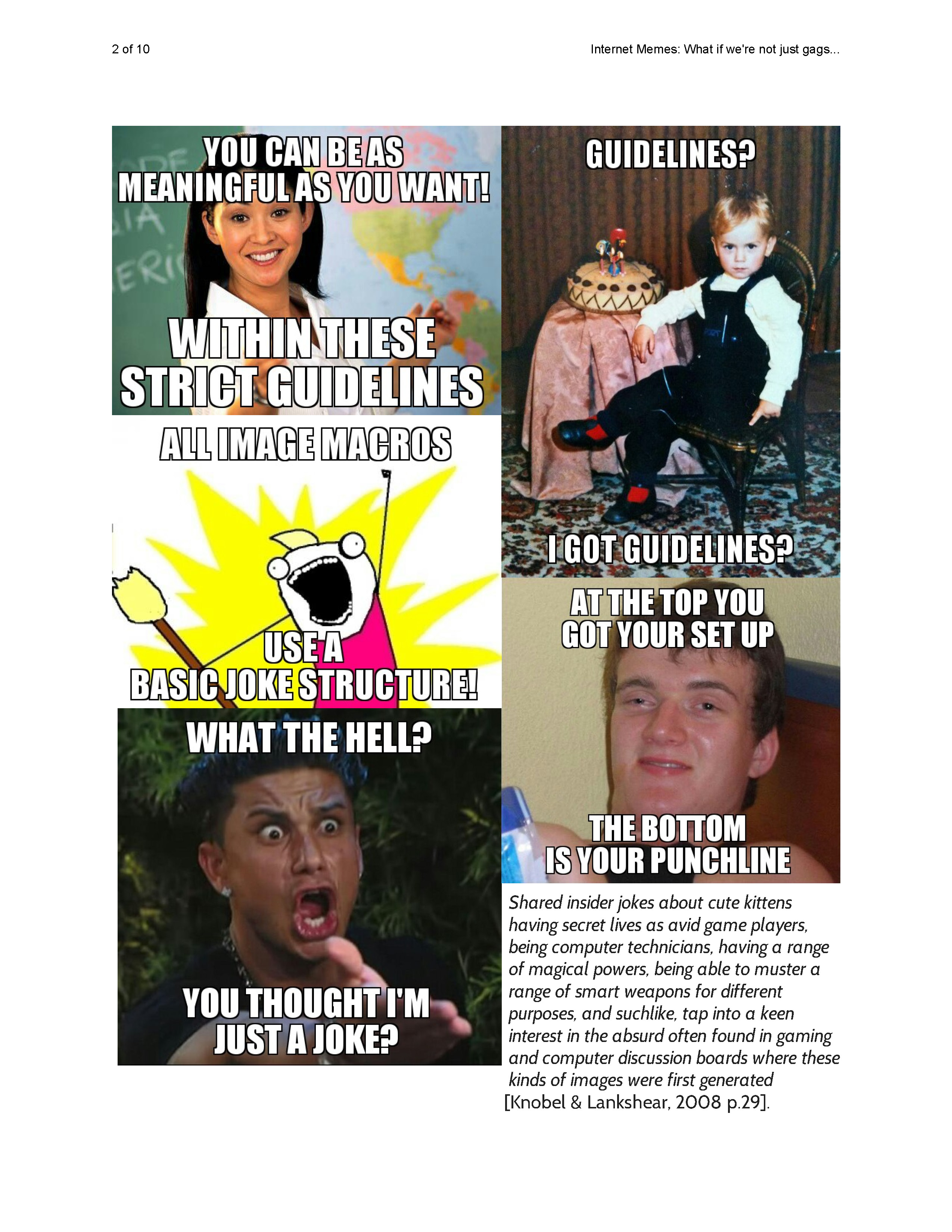 Phase I | On the Language of Internet Memes